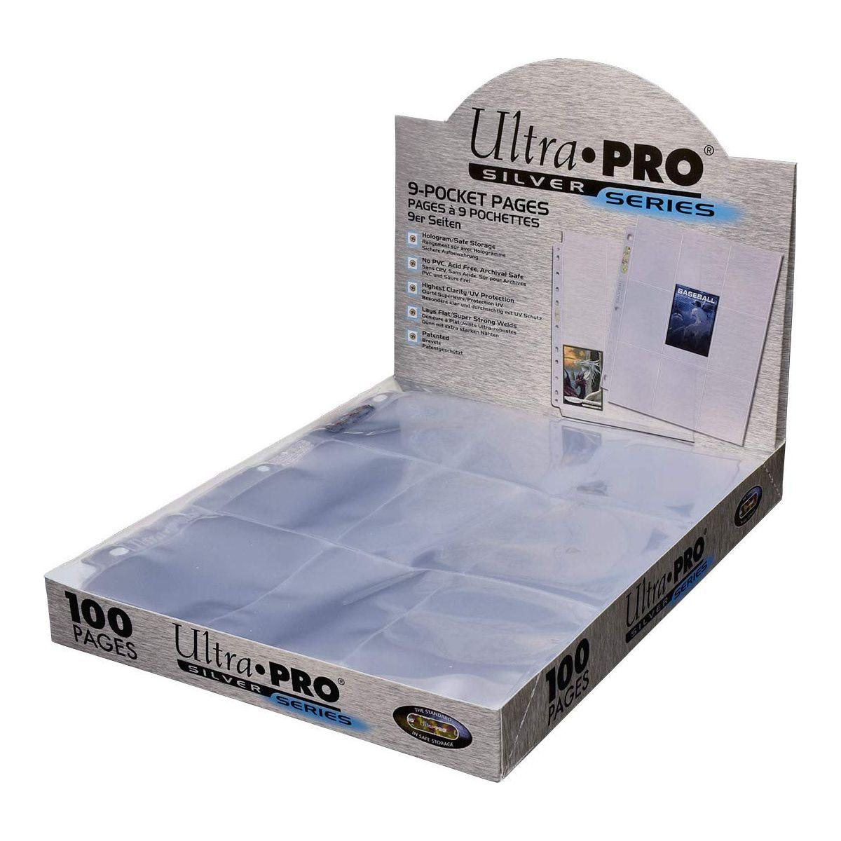 Ultra Pro 9-Pocket Silver Series 100 Count Pages for Standard Size Car ...