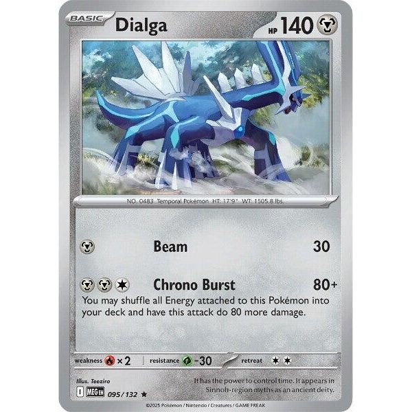 Dialga [MEG - 095/132] Rare Metal Pokemon Card - Powerful HP 140 ...